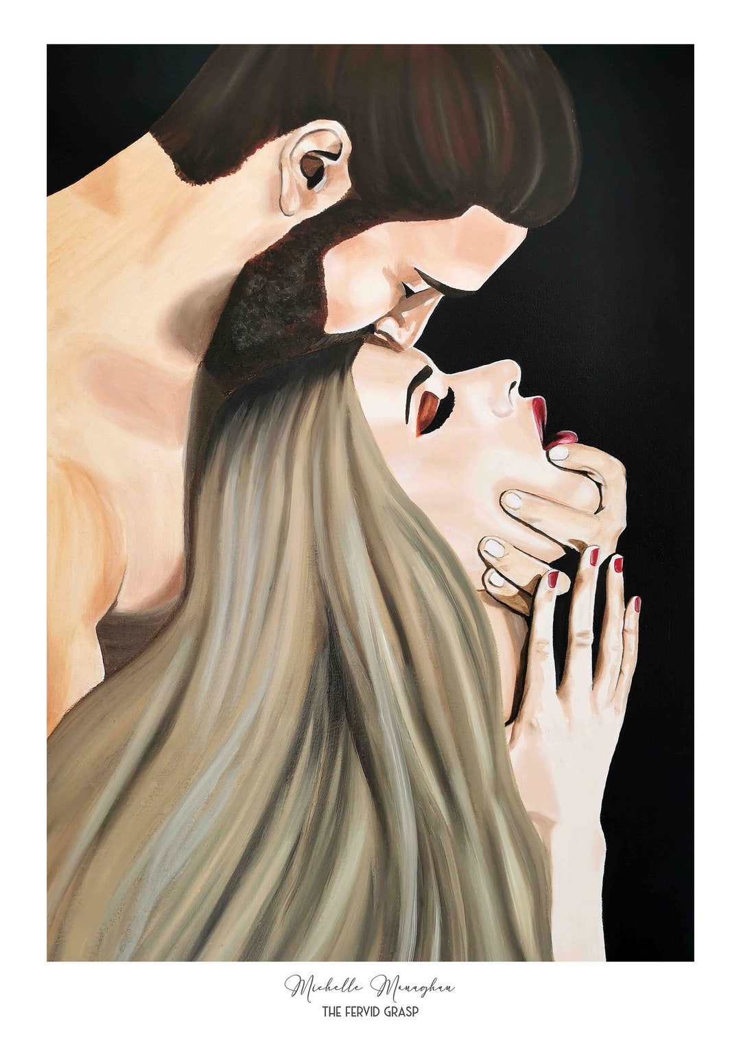 Erotic Art Poster, Bedroom Wall, Painting Print, Sensual Art, Print Art ...