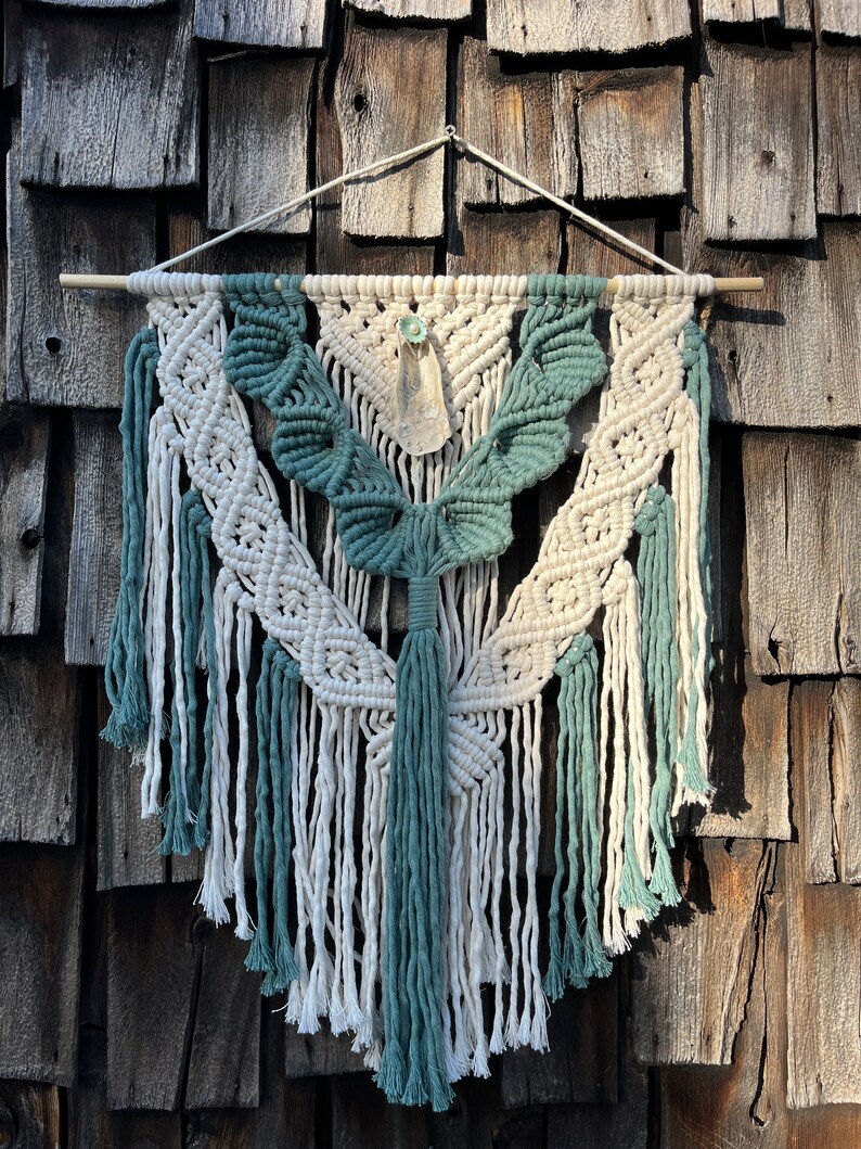 Macrame Wall Hanging, Ocean, Blue, Oyster, Seashells, Beige, Fringe - Etsy