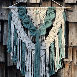 Macrame Wall Hanging, Ocean, Blue, Oyster, Seashells, Beige, Fringe - Etsy
