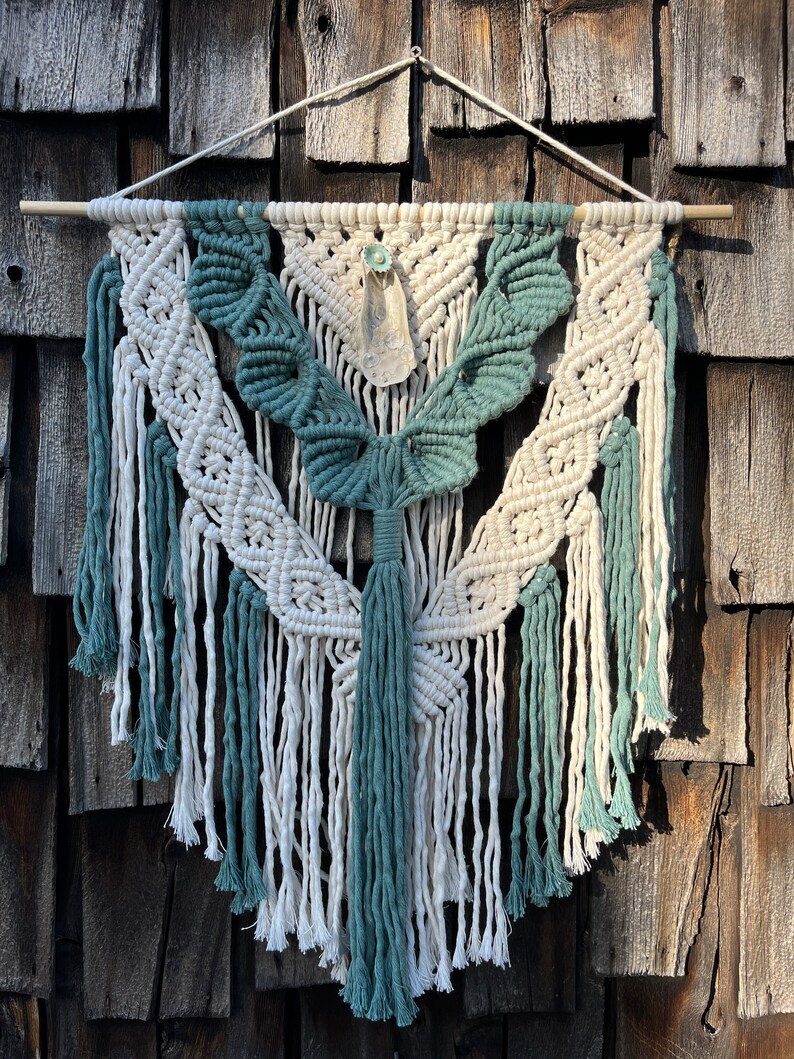 Macrame Wall Hanging, Ocean, Blue, Oyster, Seashells, Beige, Fringe - Etsy