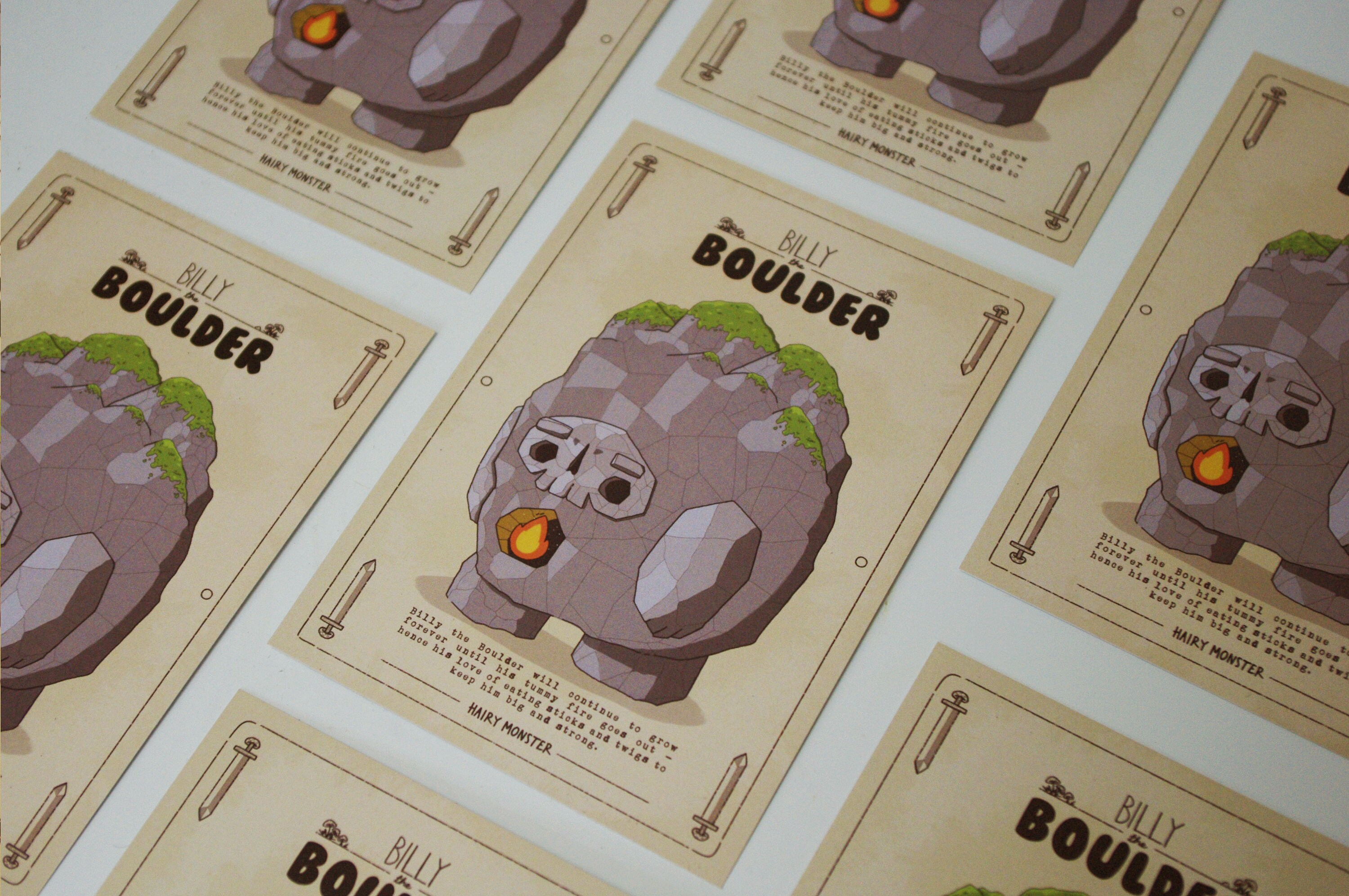 Billy the Boulder Character Card A6 Print | Etsy
