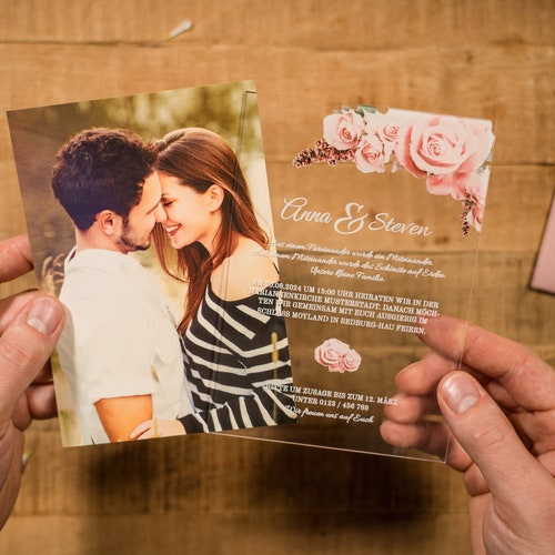 Acrylic Glass Invitation - Etsy