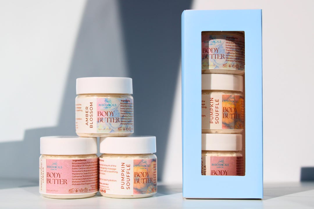 NEW Gift Set Minis Body Butter Samples Non-greasy Natural Shea Butter ...