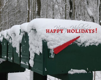 Mail Carrier Christmas Card, Letter Carrier, Merry Christmas, Happy ...