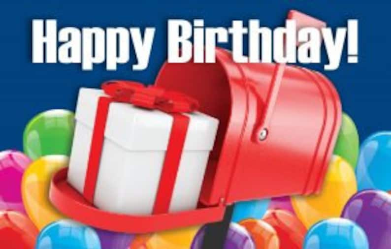 Mail Carrier Postcard - Happy Birthday - Etsy