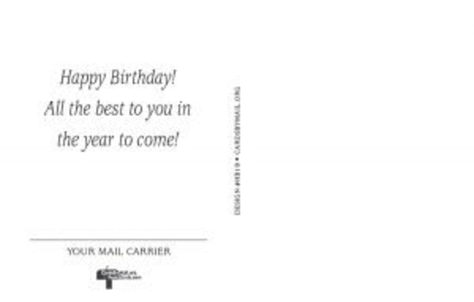 Mail Carrier Postcard - Happy Birthday - Etsy