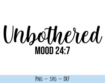 Unbothered svg | Etsy