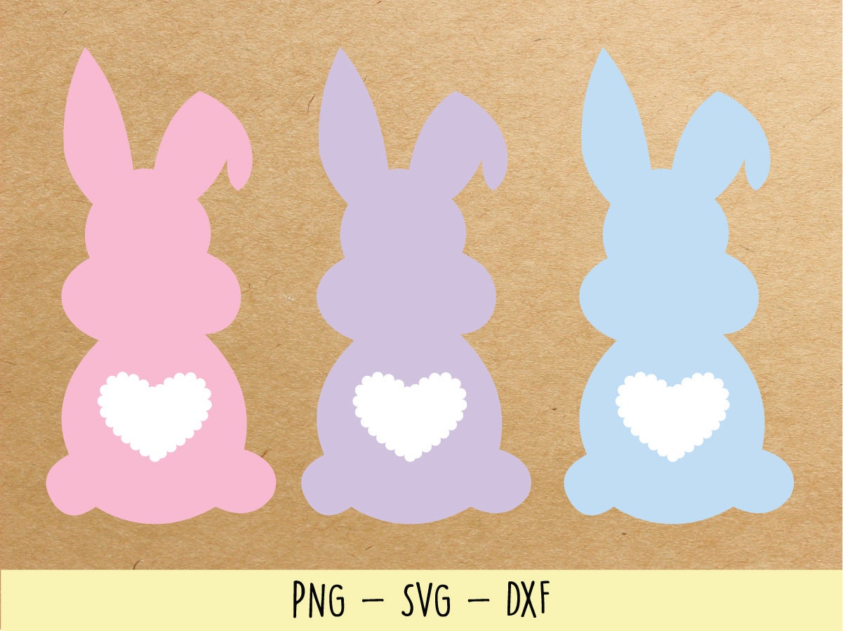 Valentines Bunny Rabbit SVG Heart Bunny Svg Easter Svg | Etsy