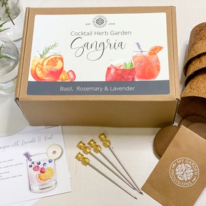 Indoor Herb Garden, Cocktail Kit, Herb Garden Kit, Holiday Gift, Herb ...