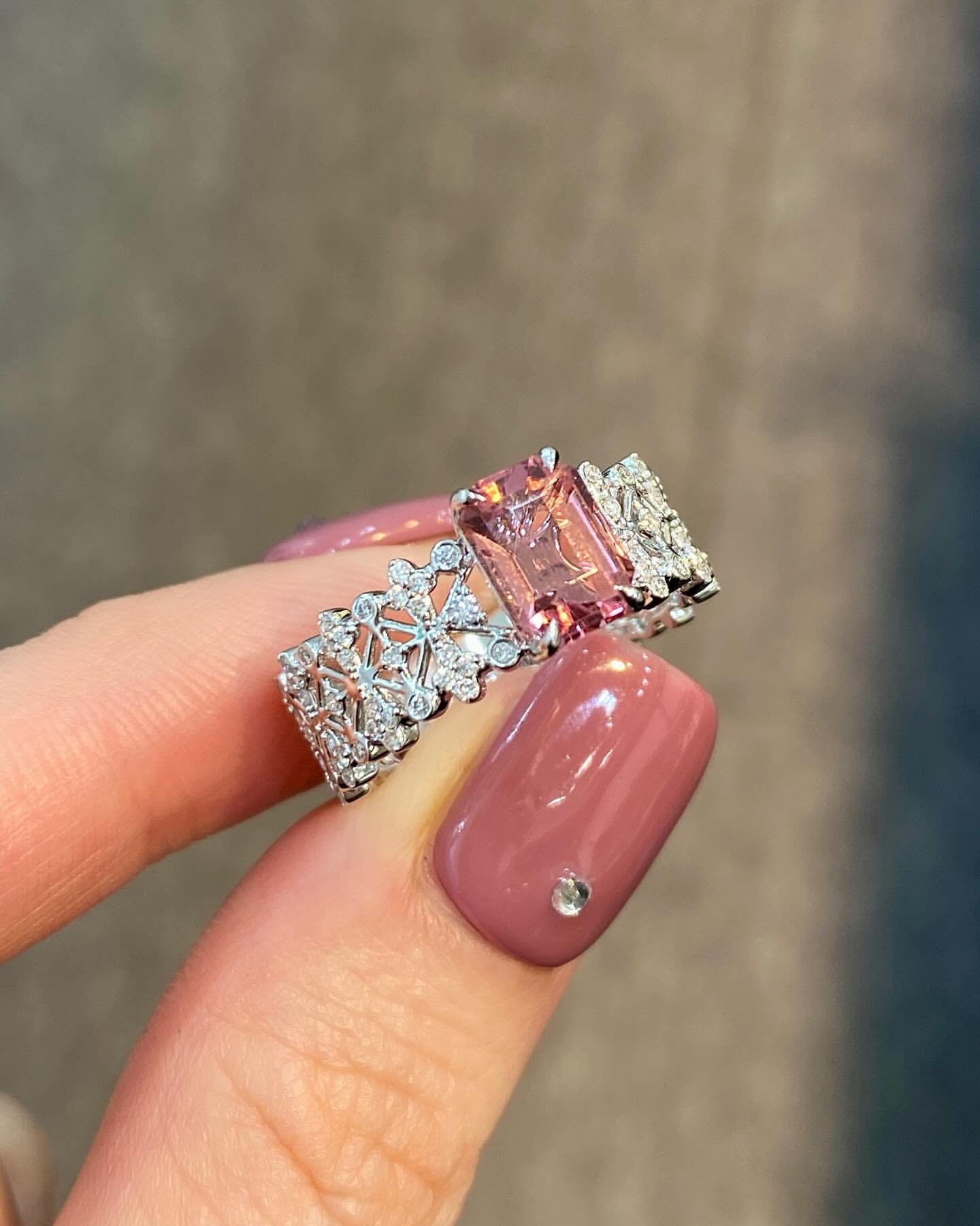 Gorgeous Pink Sapphire Ring Vintage Octagon Shape Ring 925 Sterling ...