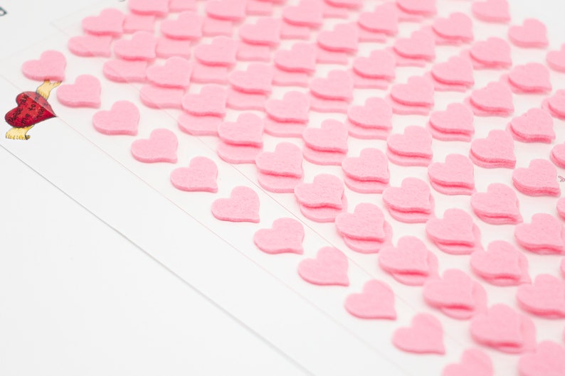 Heart Felt Sticker 2 Sheets Nonwoven Fabric Stickers by | Etsy UK