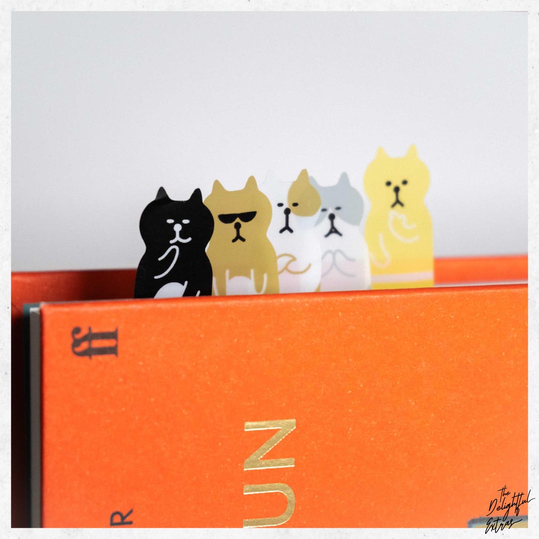 Cute Sassy Cat Sticky Note Sticker | Kitty Sticky Index Tabs | 100 Pcs ...