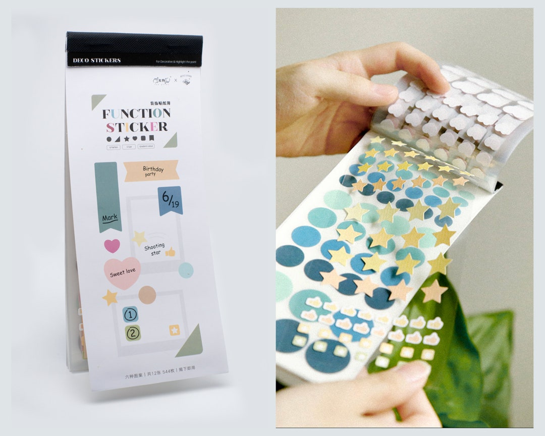 Basic Note-taking Sticker Set | Die-cut Chapter Tab Stickers | Plain ...