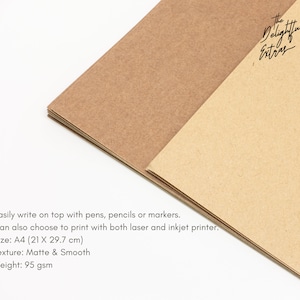 A4 Brown Kraft Sticker Papers | 10 Sheets | for Sticker/label Creation ...