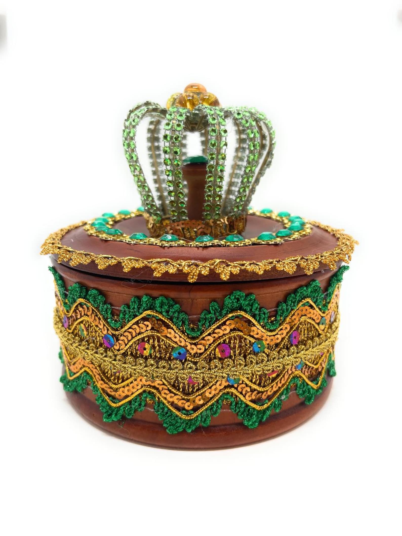 ORULA - Santeria Decorated Orula Set With Kofa, Crown, Elephant and ...