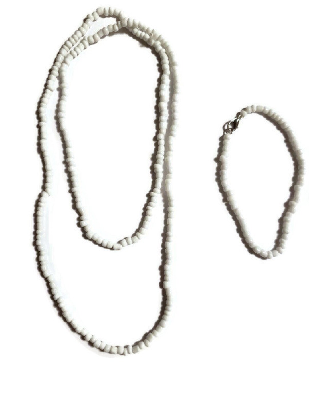OBATALA - Santeria Bead Necklace (eleke) & Bracelet (ilde) Set - Etsy