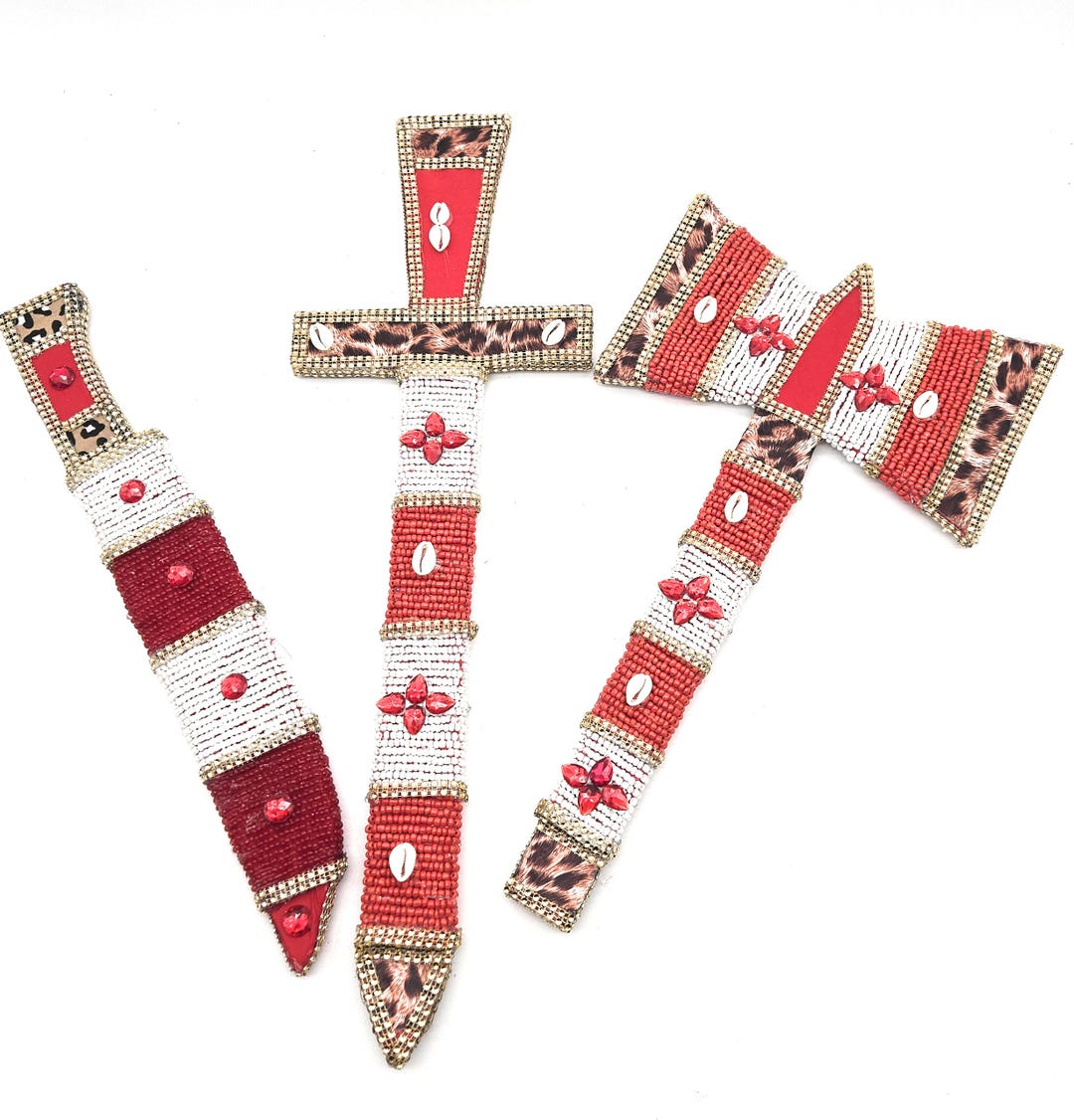 Shango - Santeria Bead Asha, Machete Y Espada Set De Shango, Decorado ...