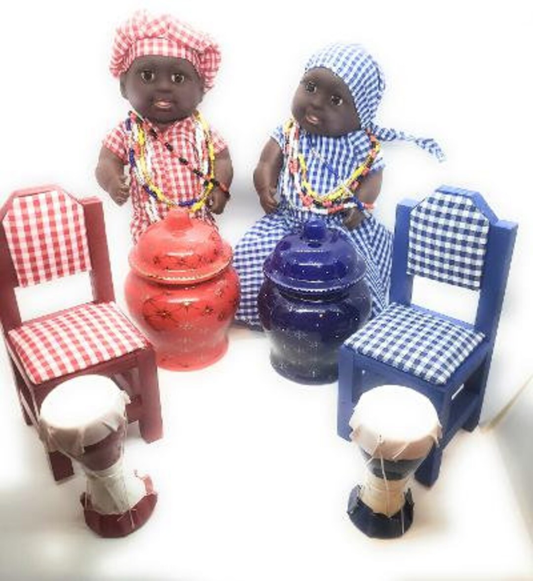 SHANGO Y YEMAYA - Jimaguas (twins) Complete Setmunecos Con Potiches De ...