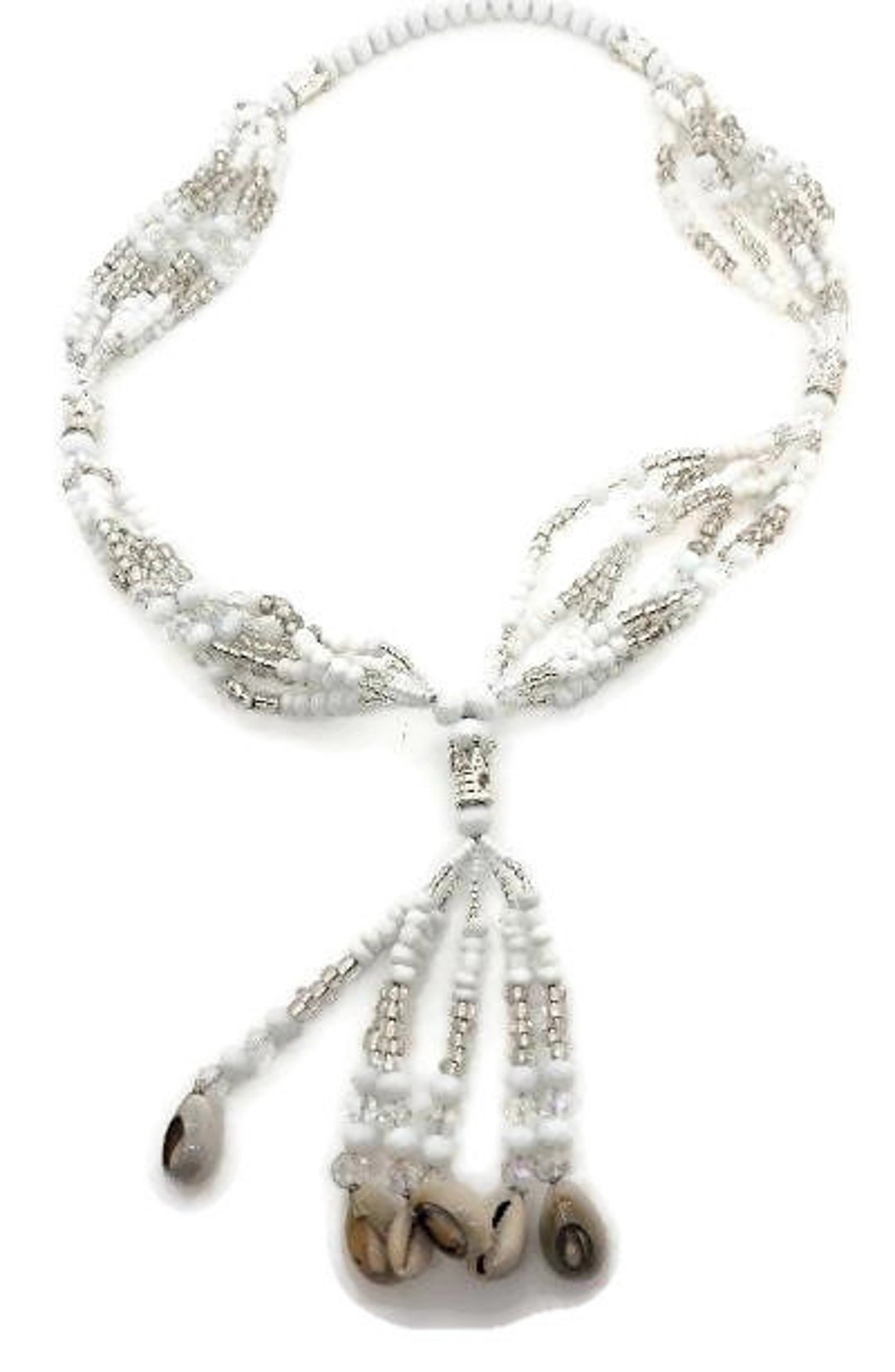 OBATALA Santeria Bead Mazo With Crowie Shells sencillo Para El Carro - Etsy