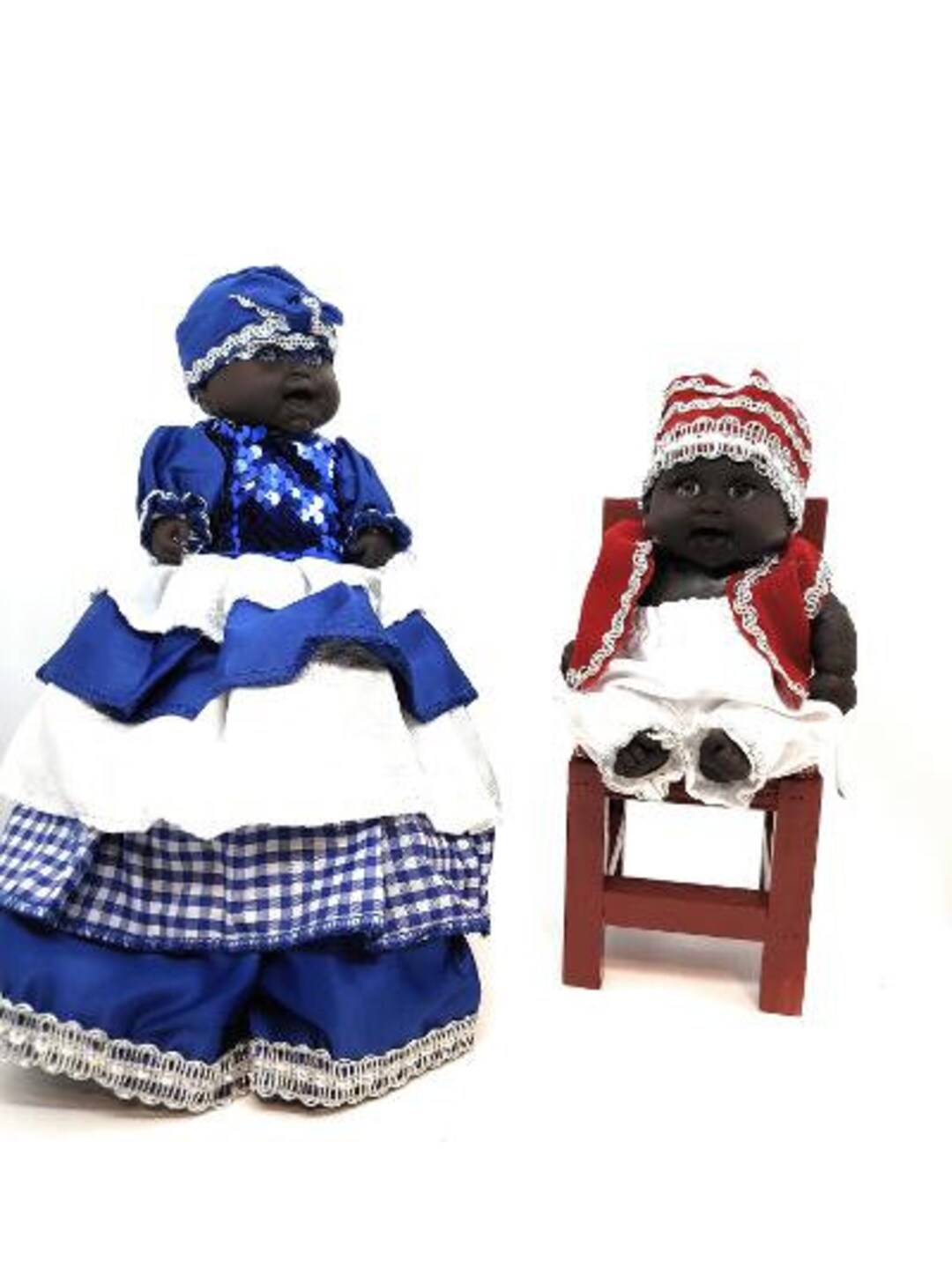 SHANGO Y YEMAYA Jimaguas twins Munecos Con Banquetes stool/chair - Etsy