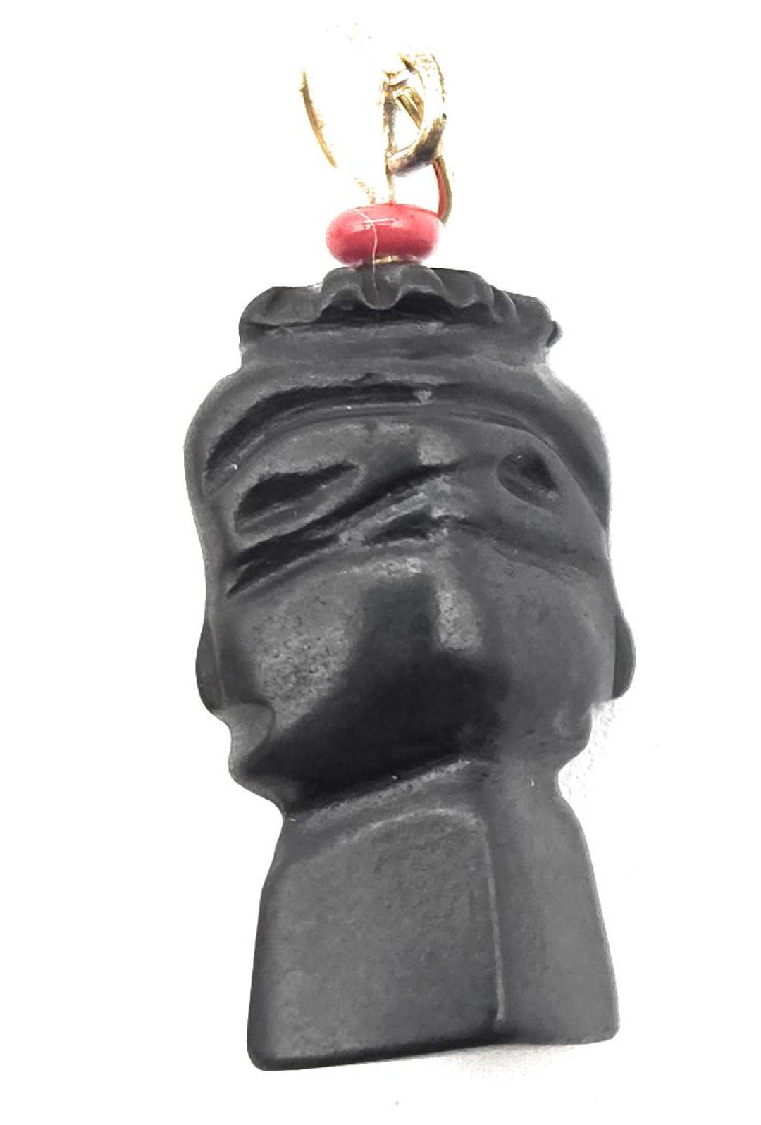 AZABACHE - Azabache Pendant With Coral (3 Sizes) - Etsy