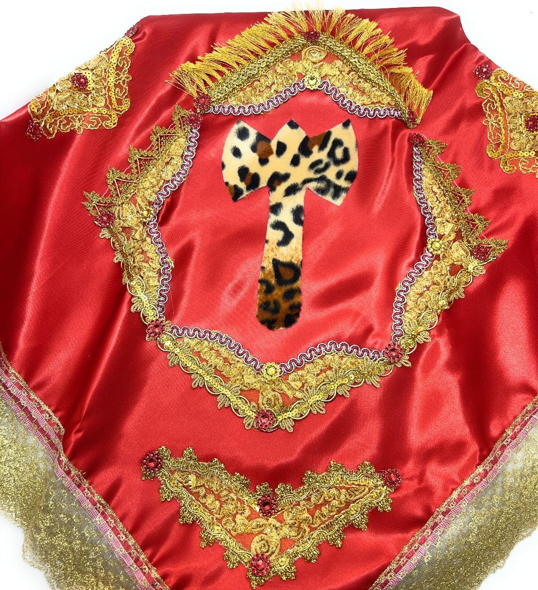 SHANGO Santeria Altar Mantal/cloth, Panuelo De Altar Para Los Orishas ...