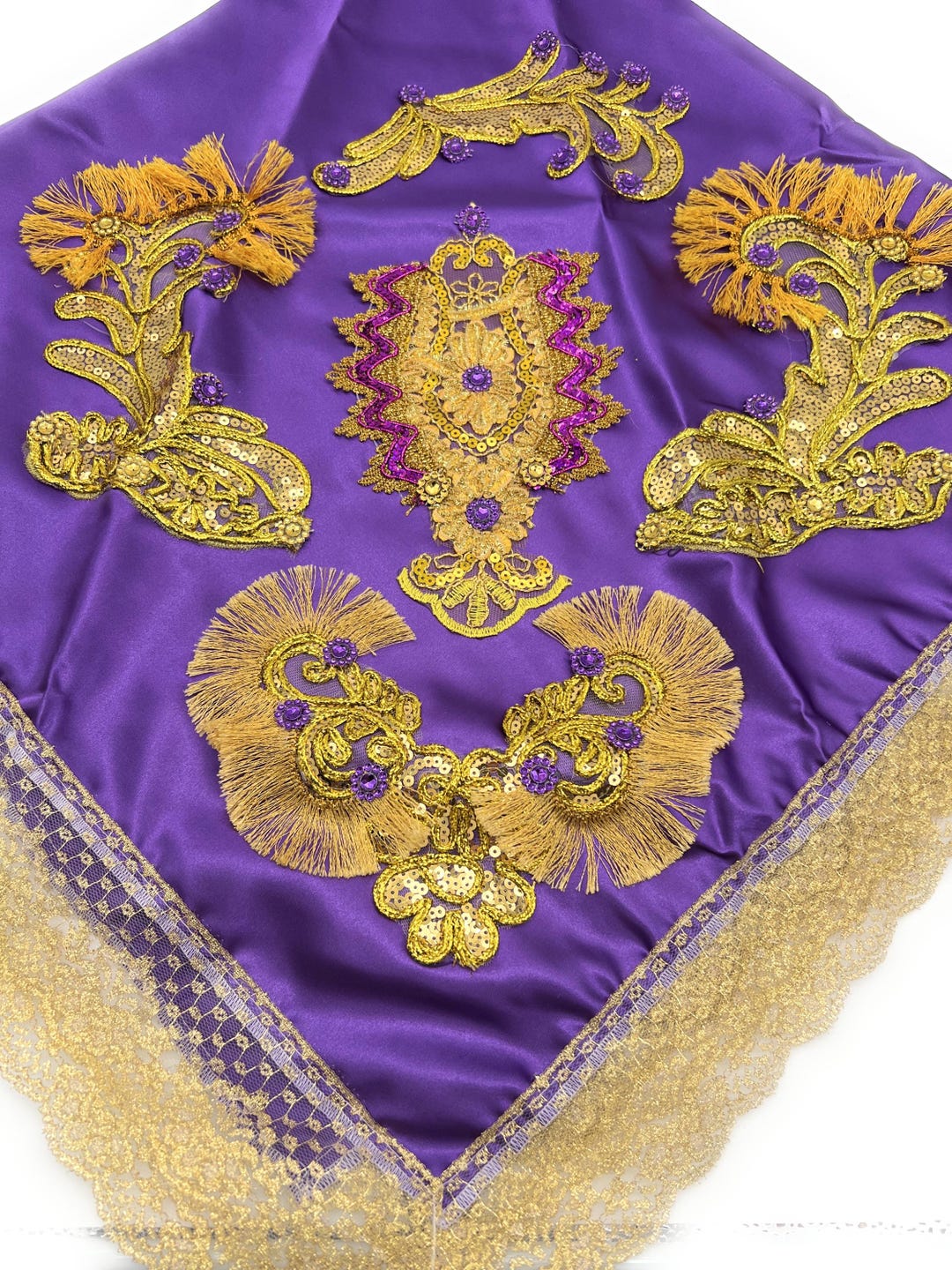 BABALU AYE - Santeria Altar Cloth, Satin and Lace - Etsy