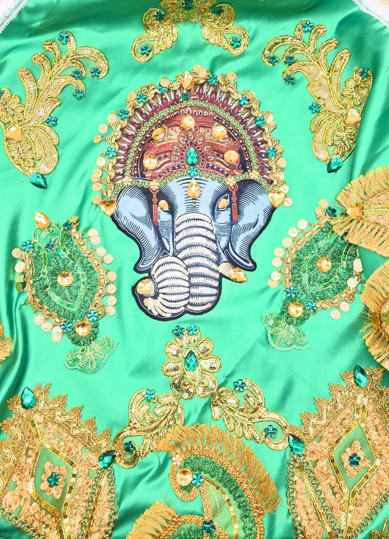 Orula Santeria Altar Cloth: Emerald Green Orisha Panuelo (42" X 42 ...