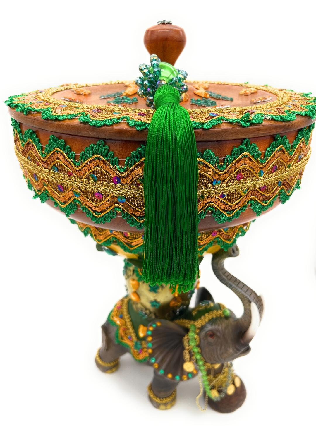 ORULA Santeria Decorated Orula Set With Kofa and Elephant Stand - Etsy