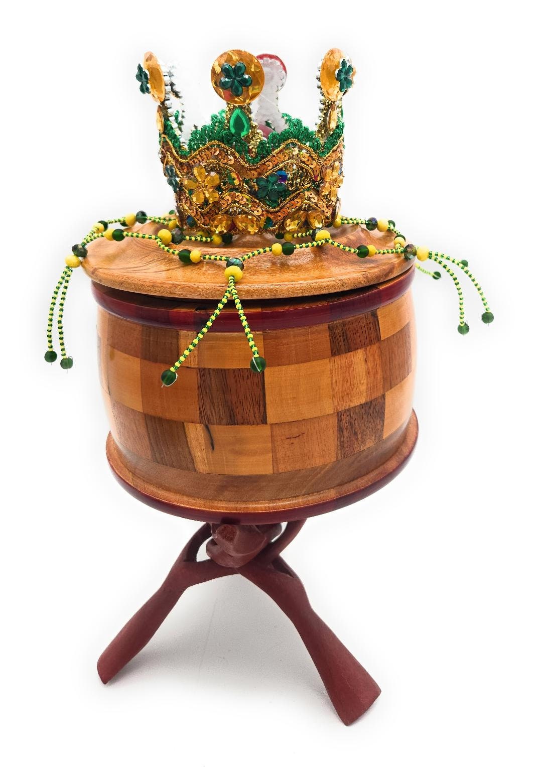 ORULA - Santeria Kofa De Orula Set With Elephant Stand, Checker Pattern ...