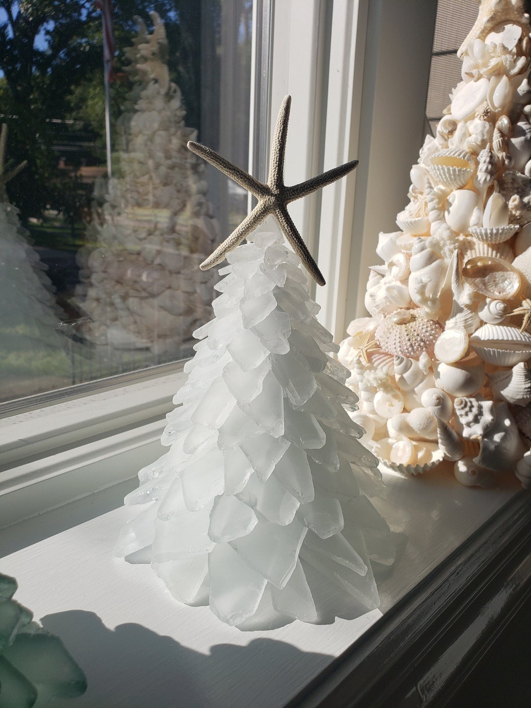 Snowy White Sea Glass Tree - Etsy
