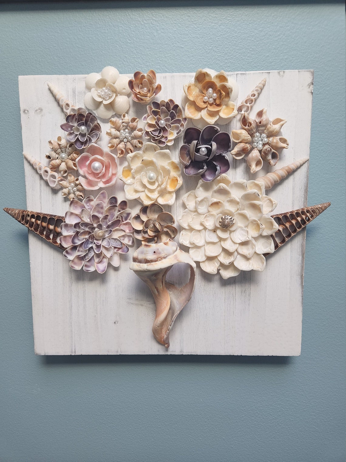 Seashell Flowers Bouquet - Etsy