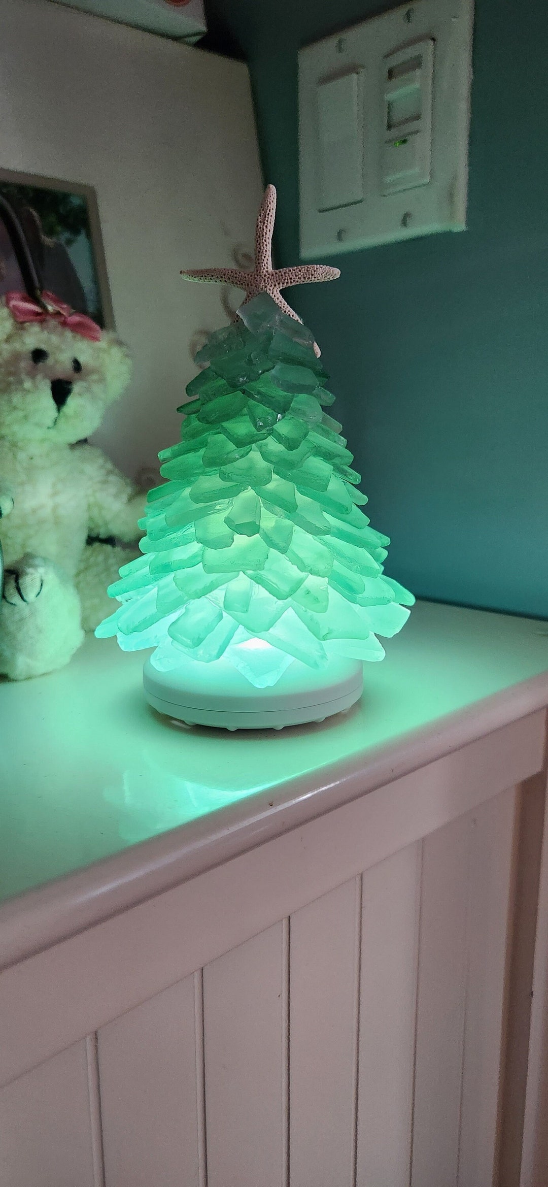 Seafoam Green Sea Glass Tree Coastal Decor - Etsy