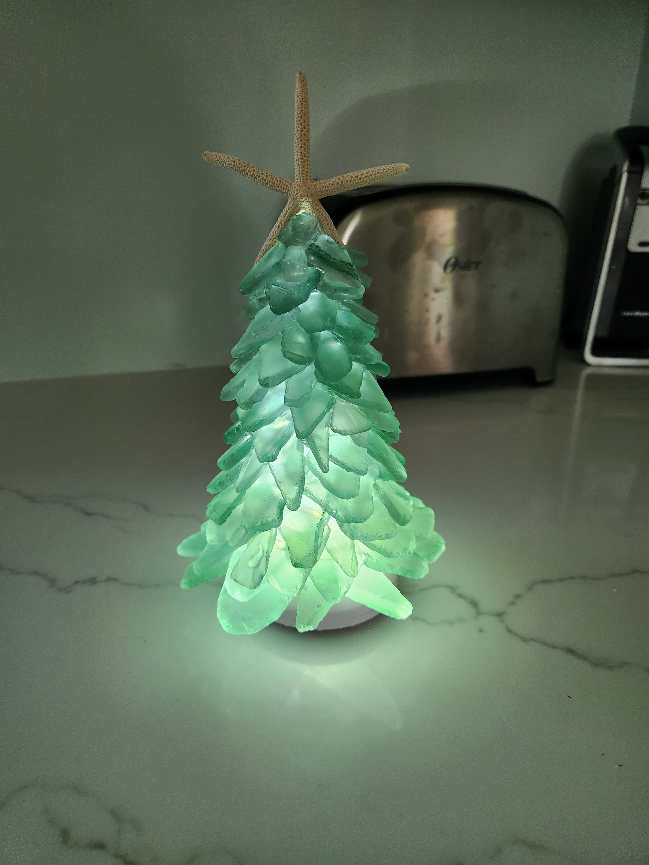 Seafoam Green Sea Glass Tree Coastal Decor - Etsy