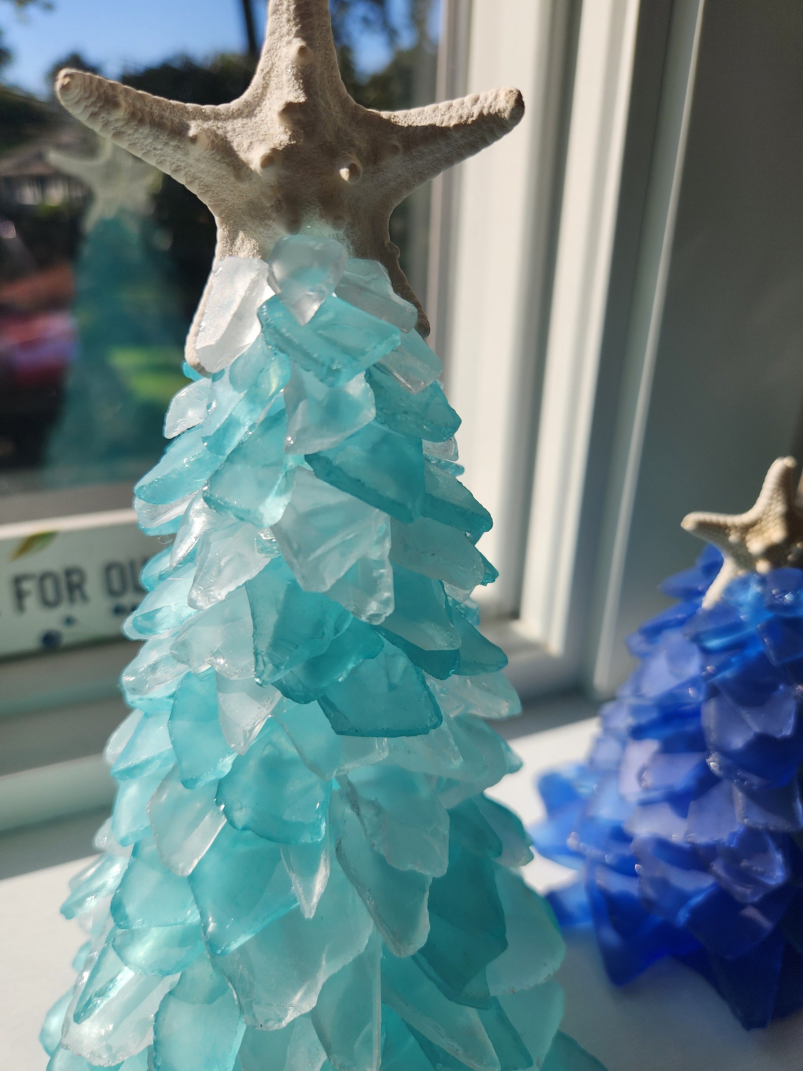 Arctic Blue Sea Glass Tree Coastal Decor - Etsy