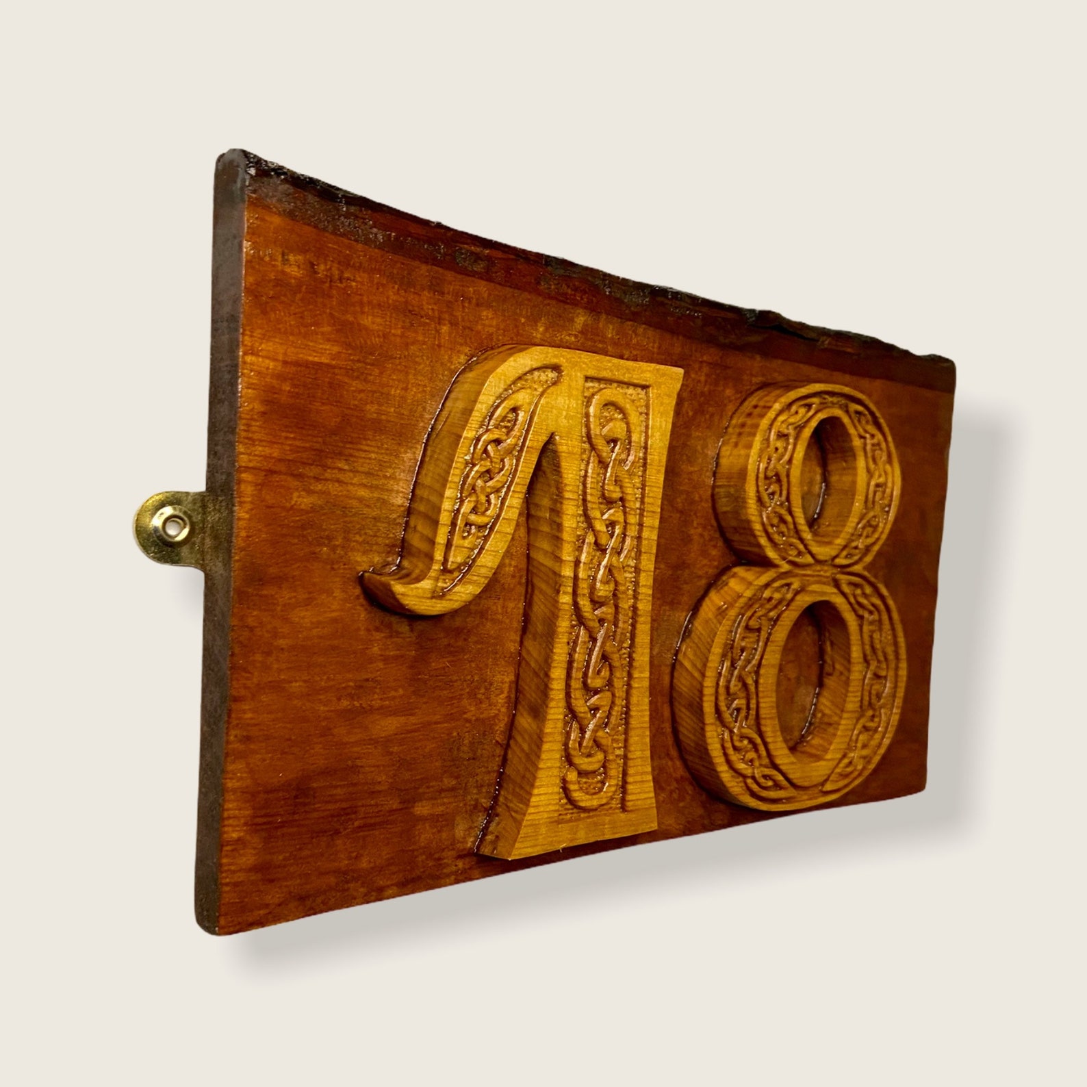 House Numbers Celtic Design Wood Carving Address Sign Irish - Etsy ...