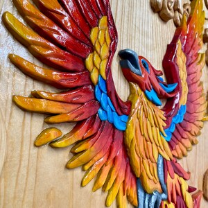 Phoenix Wood Carving, Phoenix Art, Phoenix Painting, Mythical Art ...