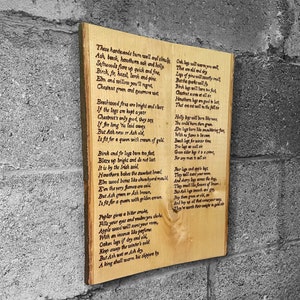 Custom Wood Burning Poem: Personalized Pyrography Art (16x12 Inches) - Etsy
