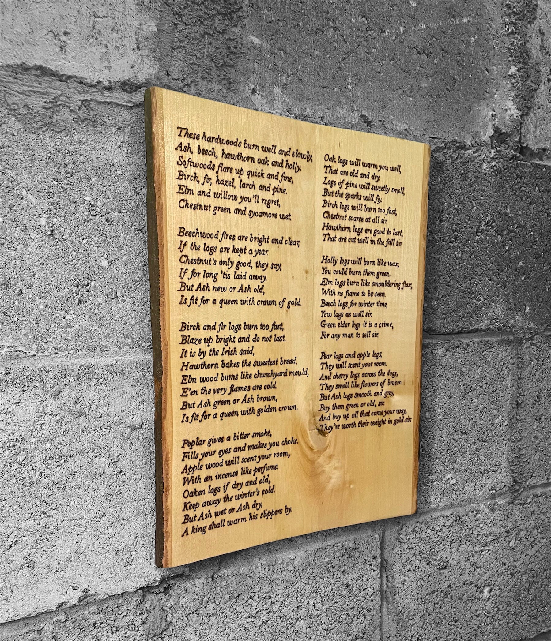 Custom Wood Burning Poem: Personalized Pyrography Art (16x12 Inches) - Etsy