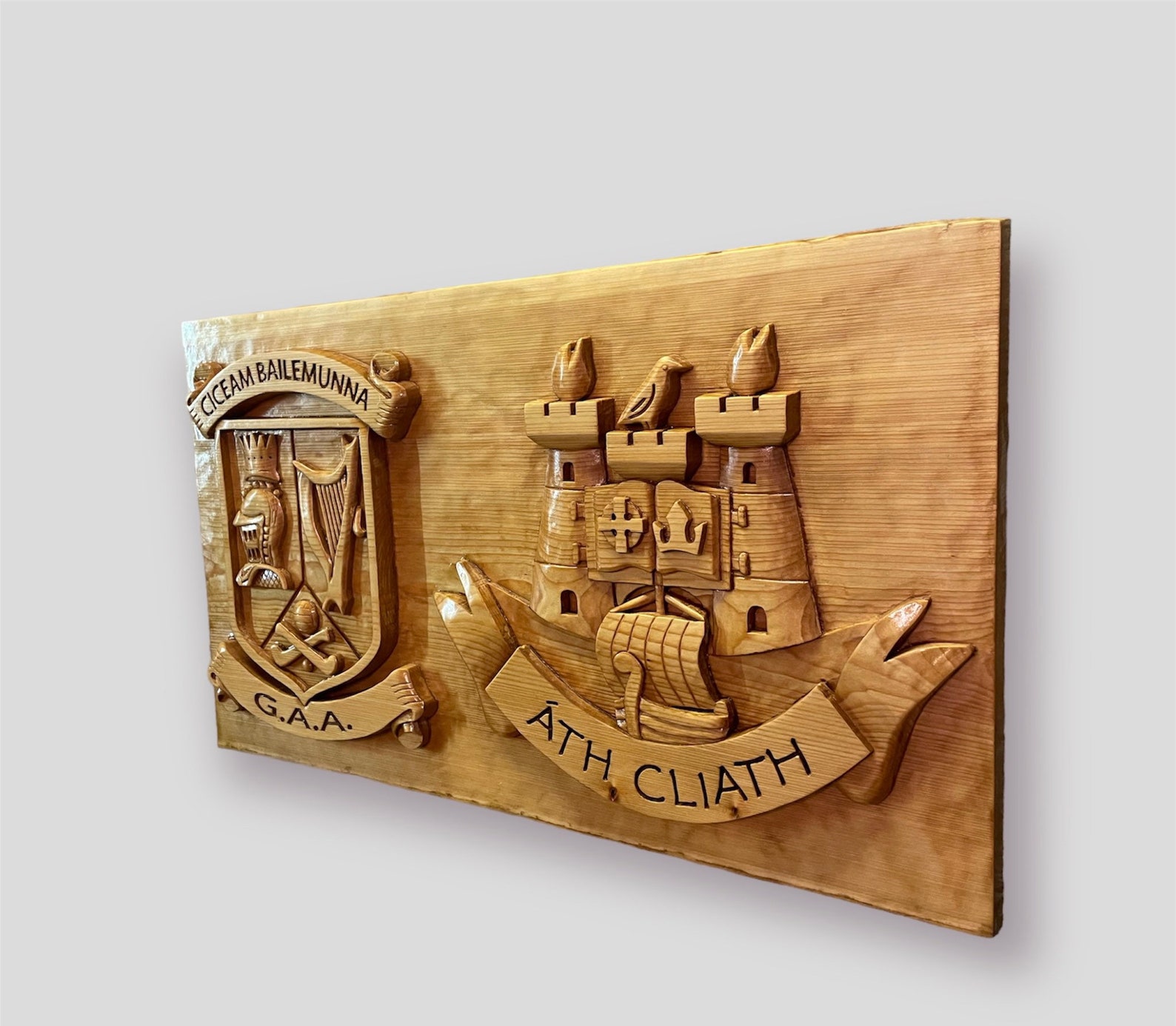Hand Carved GAA Crest Wood Sign: Ballymun Kickhams & Dublin - Etsy