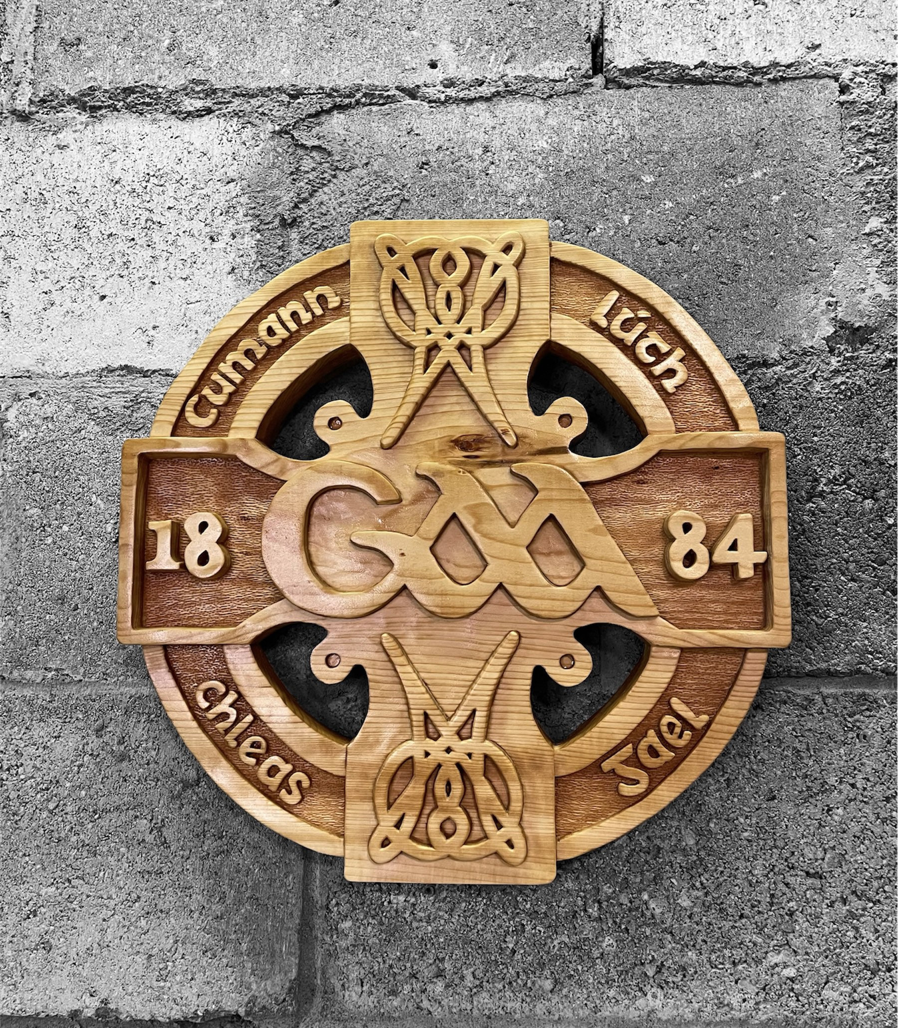 GAA Crest Wood Carving Gaelic Football Hurling Croke Park Gaelic ...