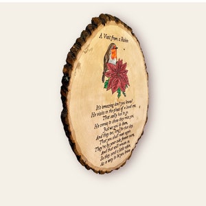 Wood Burning Robin Poem: Memorial Gift, Christmas in Heaven - Etsy