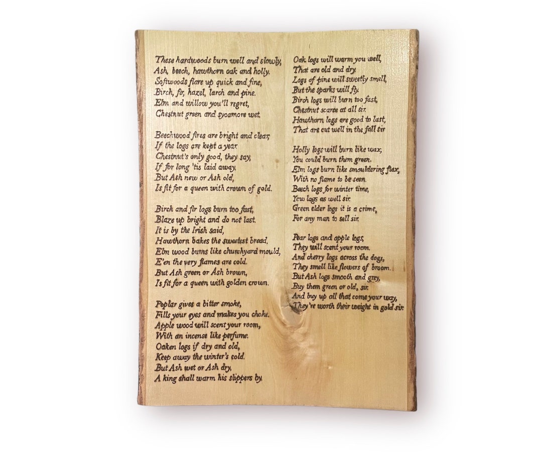 Custom Wood Burning Poem: Personalized Pyrography Art (16x12 Inches) - Etsy