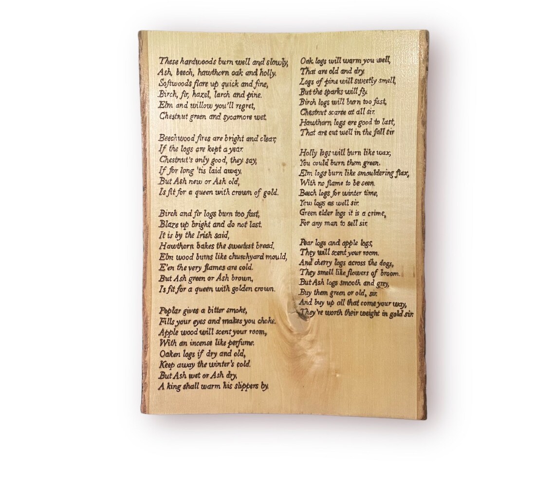 Custom Wood Burning Poem: Personalized Pyrography Art (16x12 Inches) - Etsy