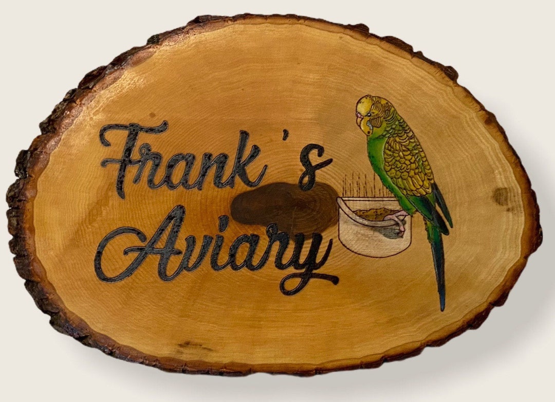 Aviary Sign Birdhouse Sign Budgie Custom Sign Custom Wood - Etsy
