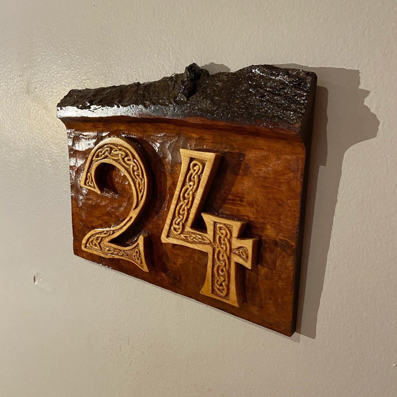 House Numbers Celtic Design Wood Carving Address Sign Irish - Etsy ...