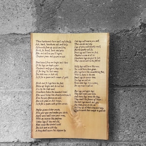 Custom Wood Burning Poem: Personalized Pyrography Art (16x12 Inches) - Etsy