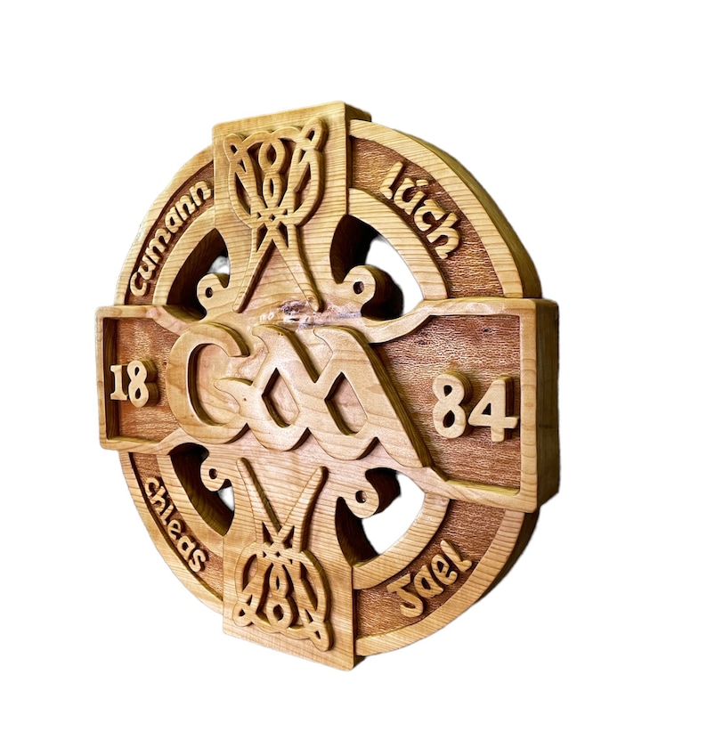 Hand Carved GAA Crest: Gaelic Sports Wood Art (18x18 Inches) - Etsy