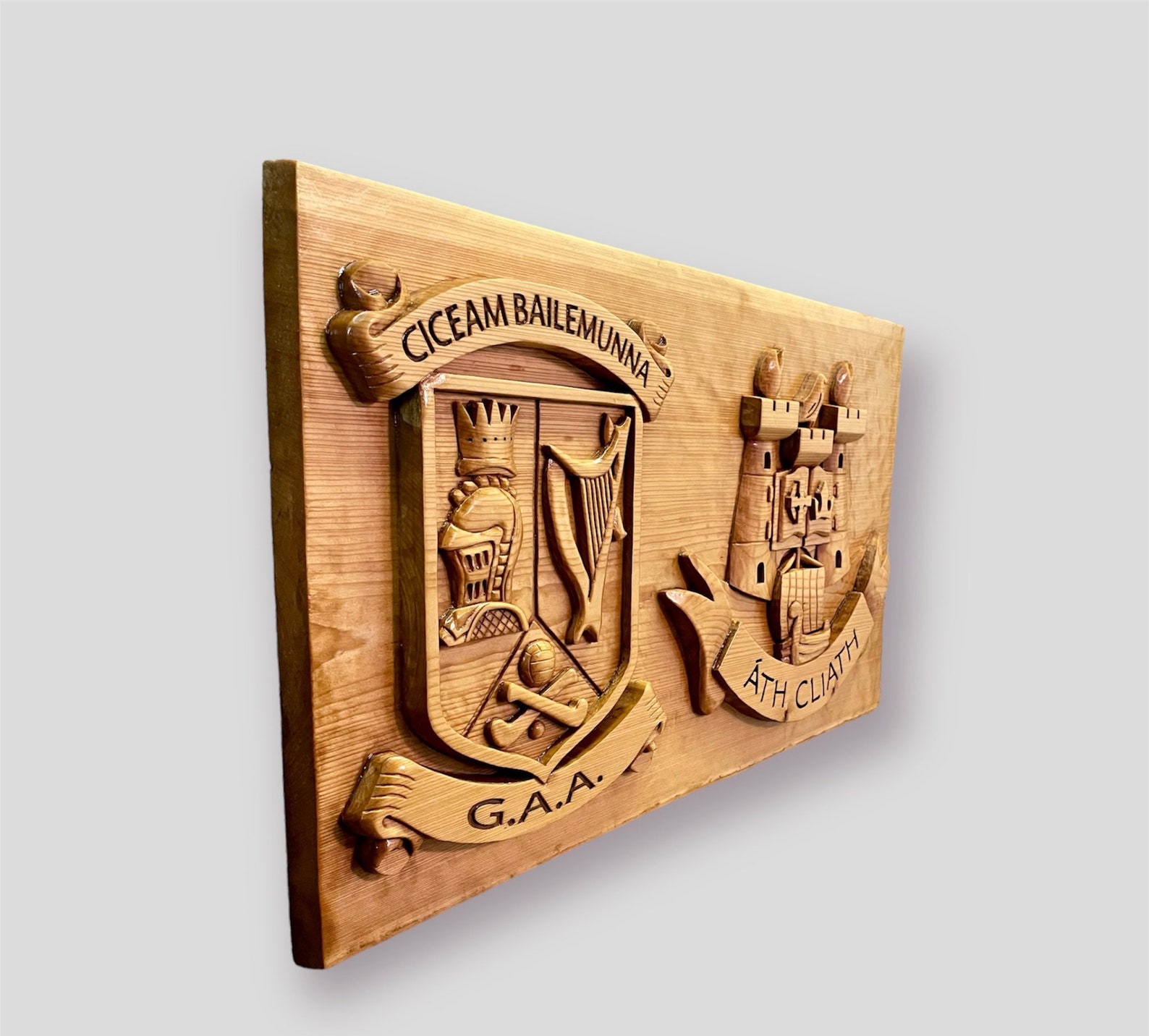 Hand Carved GAA Crest Wood Sign: Ballymun Kickhams & Dublin - Etsy