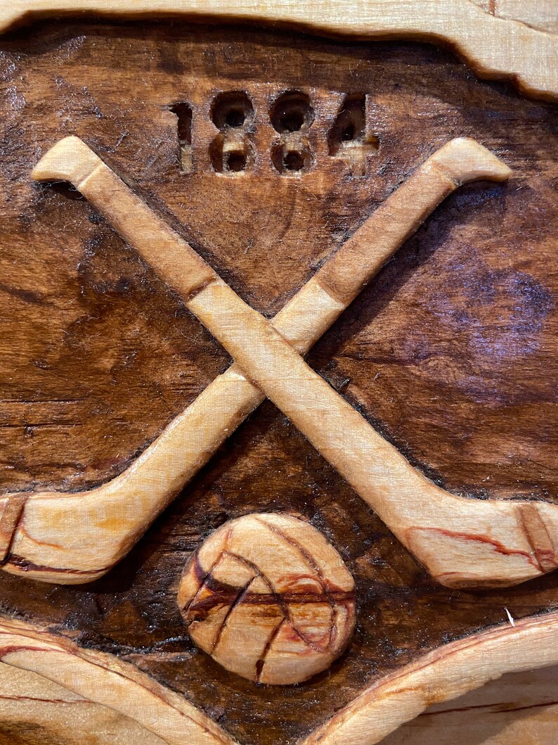 Hand carved Tipperary GAA crest wall plaque | Etsy